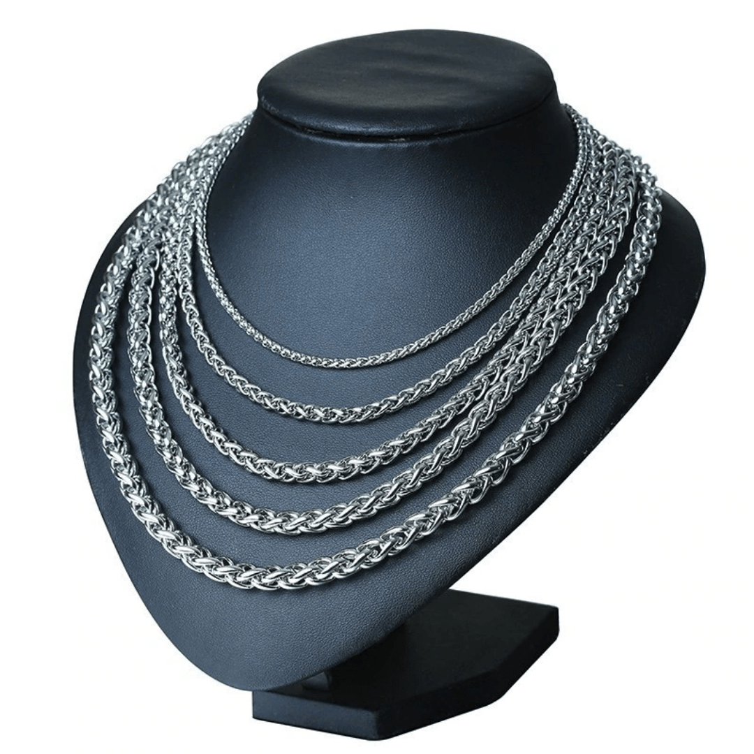 Colar em aço inoxidável 316 alta qualidade de 3mm a 7mm de largura